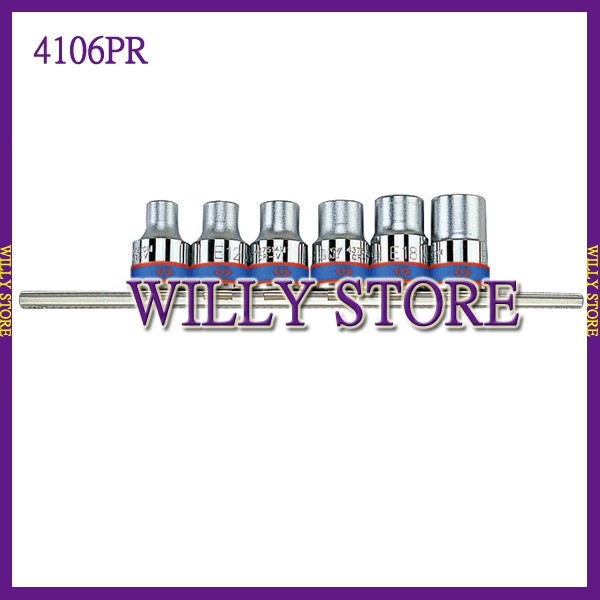 【WILLY STORE】KING TONY 4106PR 6件式 1/2"DR. 六角星型套筒組 ~ | 蝦皮購物