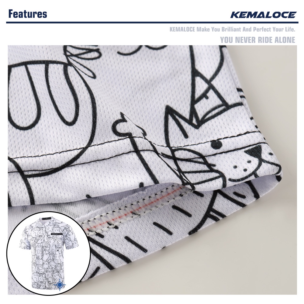 KEMALOCE 卡通貓車衣 腳踏車衣 短袖車衣 越野服 男女通用 MTB上衣 專業透氣排汗 優質環保材質 | 蝦皮購物