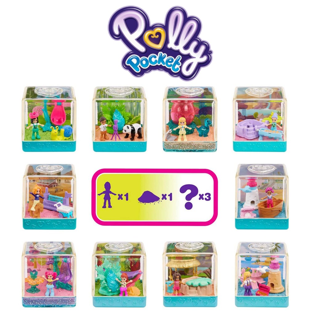 Polly Pocket Sand Secrets 驚喜隨機玩具原創迷你公仔兒童玩具 | 蝦皮購物