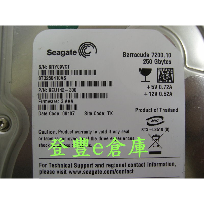 【登豐e倉庫】, TF2 Seagate ST3250410AS 250G SATA2 硬碟 售價不同 | 蝦皮購物