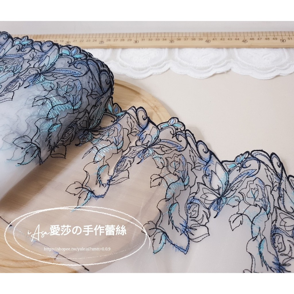 《iAsa愛莎の》手作材料 歐根紗刺繡花朵蝴蕾絲花邊DIY手工服裝童裝娃衣拼接裝飾輔料 | 蝦皮購物