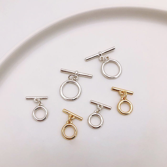 阿姬寶>GA766-銅鍍S925銀小型OT扣朋克風手鍊收尾扣diy項鍊鏈條連接材料18K包金 diy小型ot扣龐克風 | 蝦皮購物