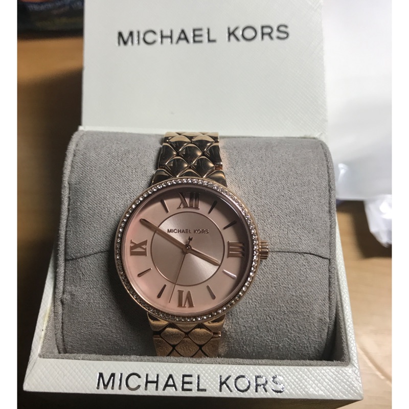 MICHAEL KORS 玫瑰金鑽錶 MK-3705 | 蝦皮購物