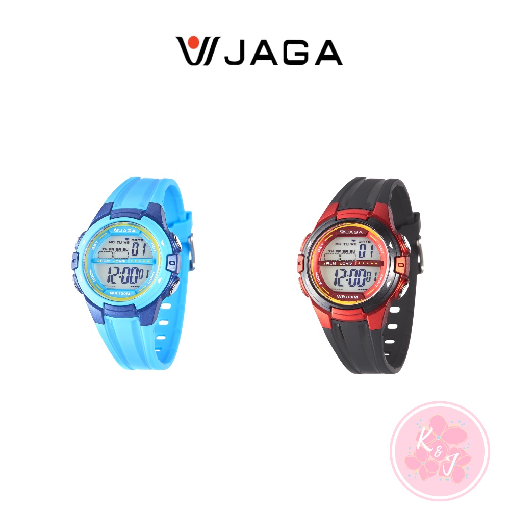 【JAGA捷卡】K&J SHOP 冷光電子錶 Digital Watch 台灣廠商 學生 防水 游泳 M1140 | 蝦皮購物