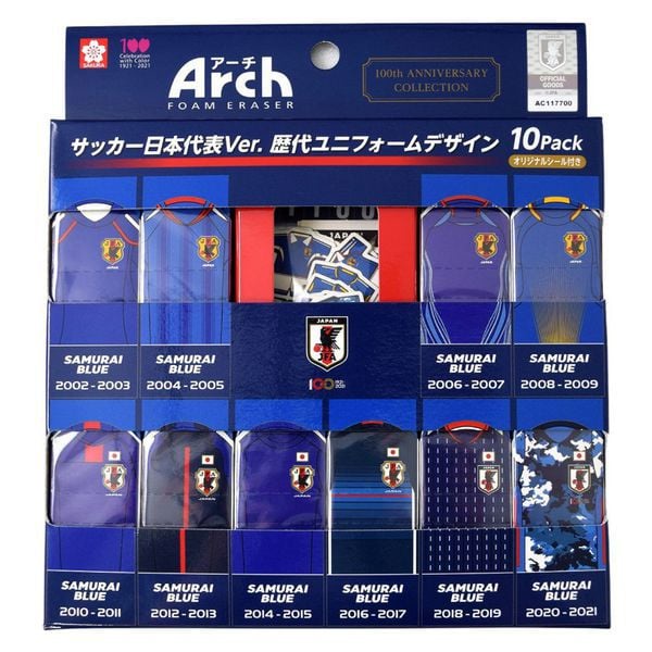 日貨小町號 SAKURA Arch 橡皮擦 日本國家足球隊 JFA100週年紀念限量套裝組 JFA J聯盟 | 蝦皮購物