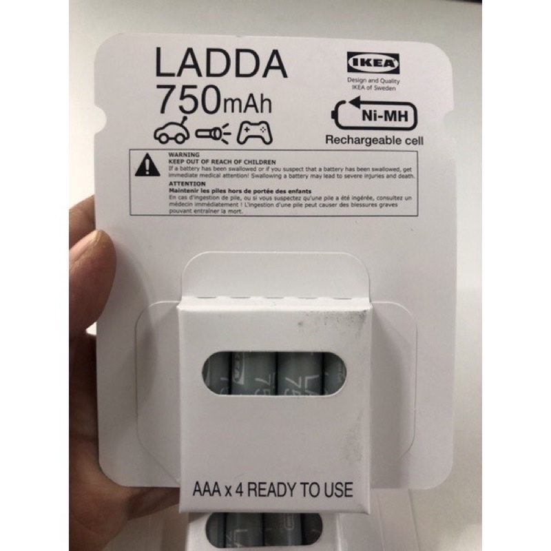 IKEA LADDA 充電電池4號AAA 3號AA 電池 日本製造 遙控器點讀筆嬰幼兒玩具電動玩具適用 | 蝦皮購物