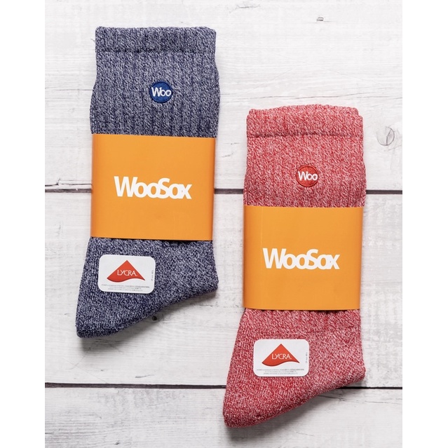 WooSox 雪花藍&雪花紅-長襪-有Logo-女襪-運動氣墊襪-精梳棉-萊卡彈性纖維-吸濕排汗-台灣製造 交換禮物 | 蝦皮購物