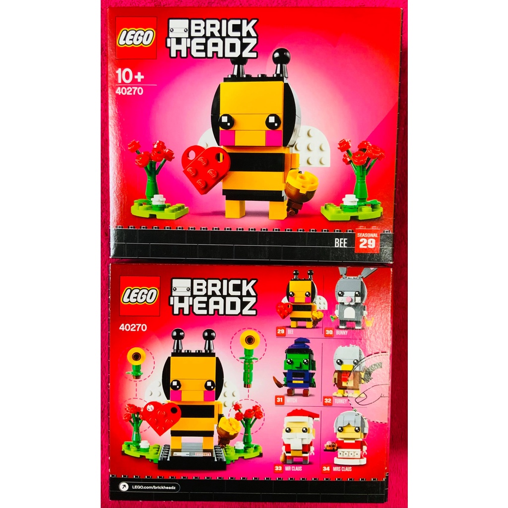Lego 40270 可刷卡 全新盒裝 情人節 蜜蜂 樂高 情人節蜜蜂 大頭 大頭系列 brickheadz | 蝦皮購物