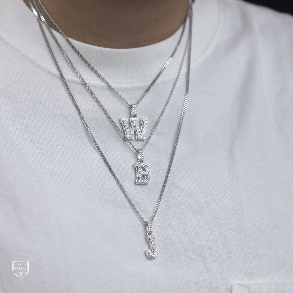 WBJ基點款-滿鑽小字母吊墜 925純銀 | 個性姓名吊墜 | 客製化字母項鍊 | 閨蜜情侶首飾 | 蝦皮購物