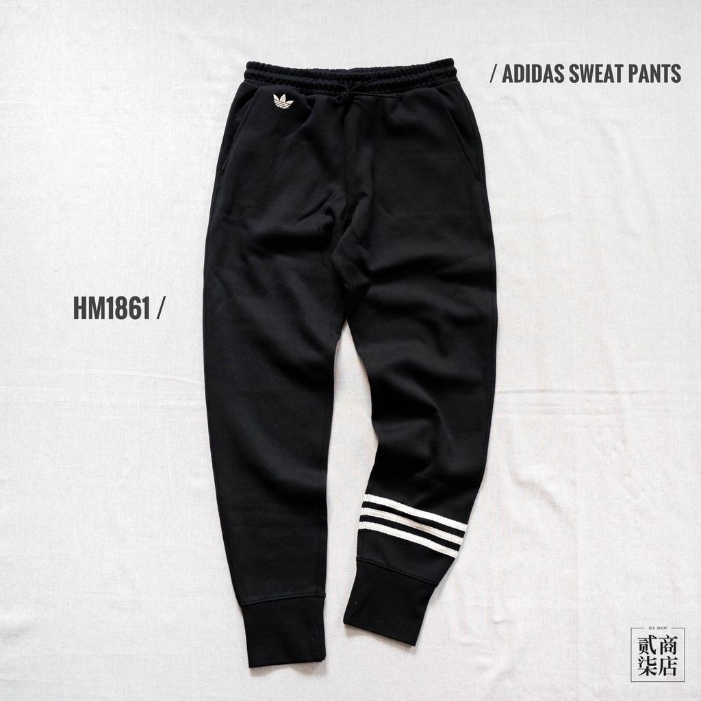 貳柒商店) adidas Adicolor Shorts 男款 黑色 三線 三葉草 長褲 休閒 棉褲 HM1861 | 蝦皮購物