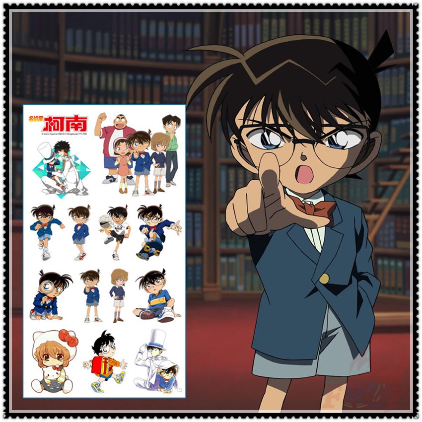 名偵探柯南 / Case Closed Series 01 - 動漫迷你臨時紋身ส กเกอ 1 張防水紋身用於性感手臂 | 蝦皮購物
