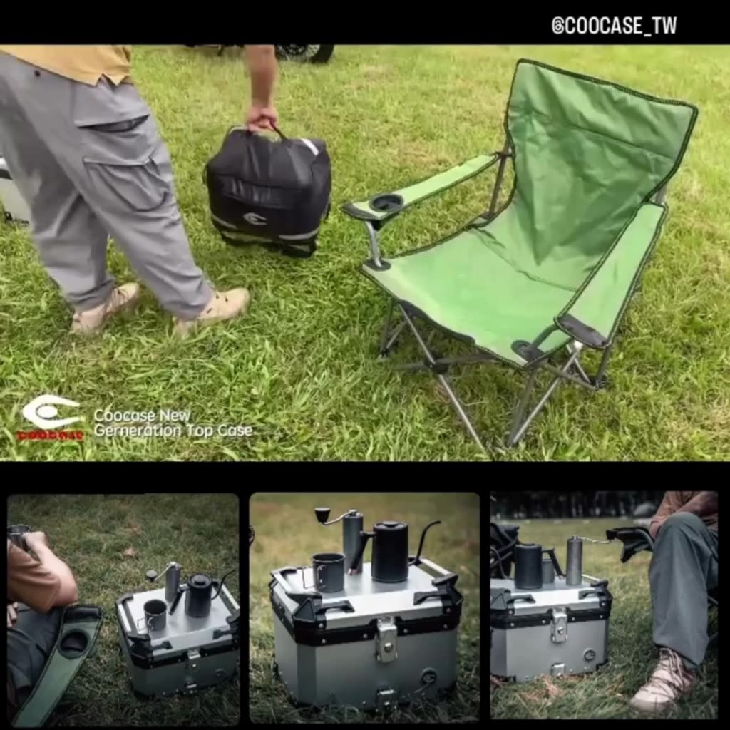 新加坡 Coocase (32L) 鋁箱機車置物箱/後箱 快拆設計 附多孔位設計轉接底盤 | 蝦皮購物