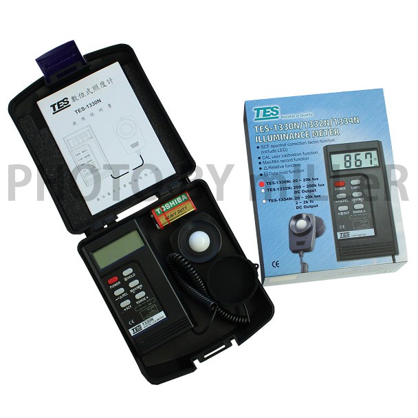 【含稅-可統編】照度計 TES-1330A換新型號TES-1330N 2萬LUX照度計 數位式照度計 | 蝦皮購物
