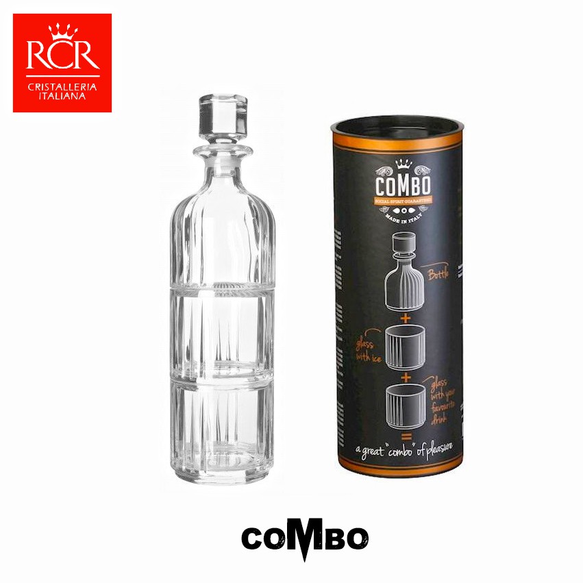 義大利RCR COMBO SET 水晶玻璃酒瓶杯組 一壺二杯 水晶玻璃瓶 酒樽 酒杯 酒器 LUXION水晶玻璃 | 蝦皮購物
