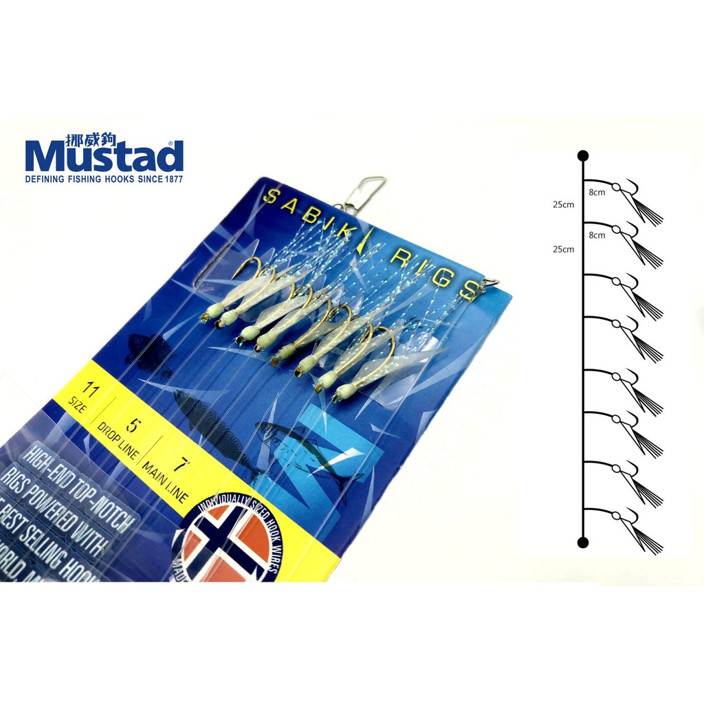 《御職人》 Mustad Sabiki 強咬 (8本入) 竹筴魚專用!! | 蝦皮購物