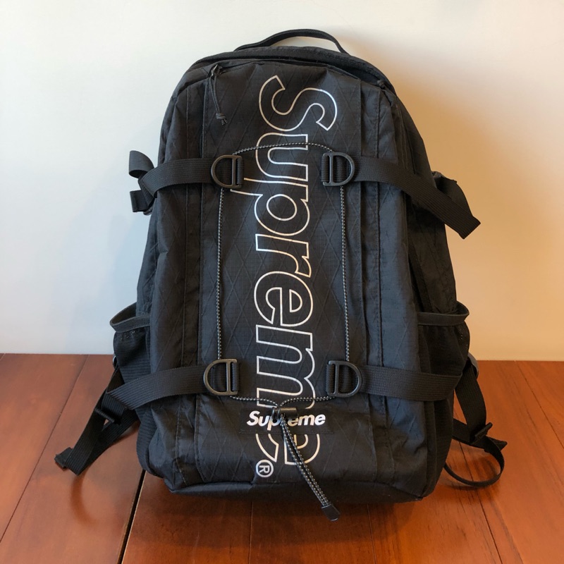 Supreme 後背包 18FW 45th Backpack 反光 黑色 | 蝦皮購物