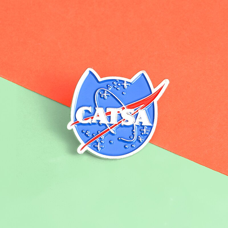 Catsa 星空貓形胸針別針有趣的 Catsa 胸針翻領徽章背包服裝配飾送給朋友的禮物 | 蝦皮購物