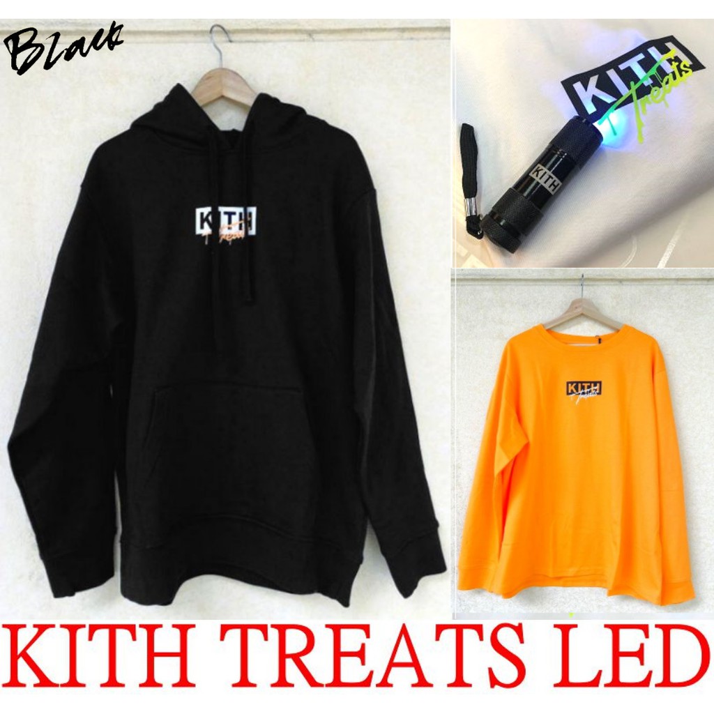 BLACK全新KITH TREATS紫外線變色LOGO東京限定Halloween萬聖節限定LED短T (另有帽T長T) | 蝦皮購物
