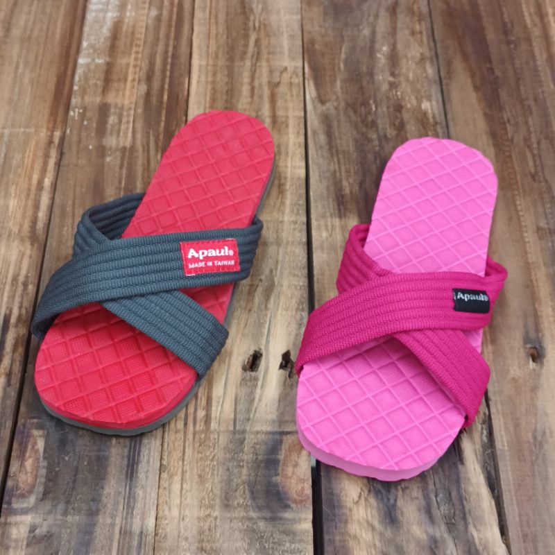 【APAUL雅鉑】 11101 灰紅配色經典交叉款 現貨 | 蝦皮購物