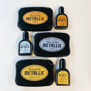 [創藝人美術社]日本TSUKINEKO StazOn METALLIC 速乾 油性金屬印台 | 蝦皮購物