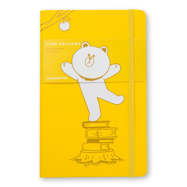 MOLESKINE*限量版*LINE FRIENDS主題筆記本(硬面/黃/橫條/L)，最後庫存 卡漫/喜好/收藏/限量 | 蝦皮購物