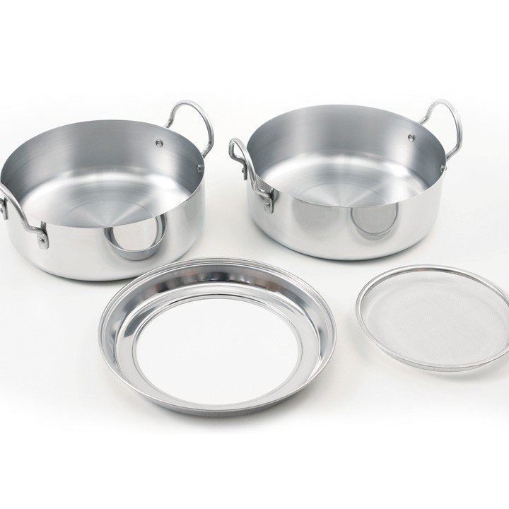 【Arnest】日本 全方位 雙油炸鍋具組 IH對應 IH 瓦斯爐 油炸鍋具組 油炸 濾油 保存 日本製 | 蝦皮購物