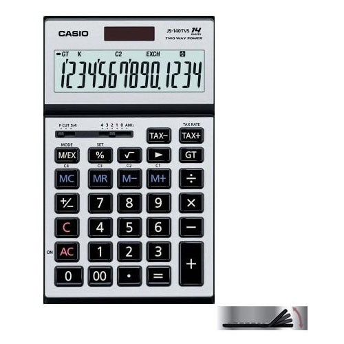【CASIO】JS-140TVS-SR 14位數 可掀式面板型 商用專業型 計算機正版宏崑公司貨 | 蝦皮購物