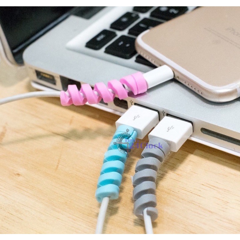 Time-cable End Protector 螺旋扁平電纜保護器 Twist 普通充電器電纜保護器 | 蝦皮購物