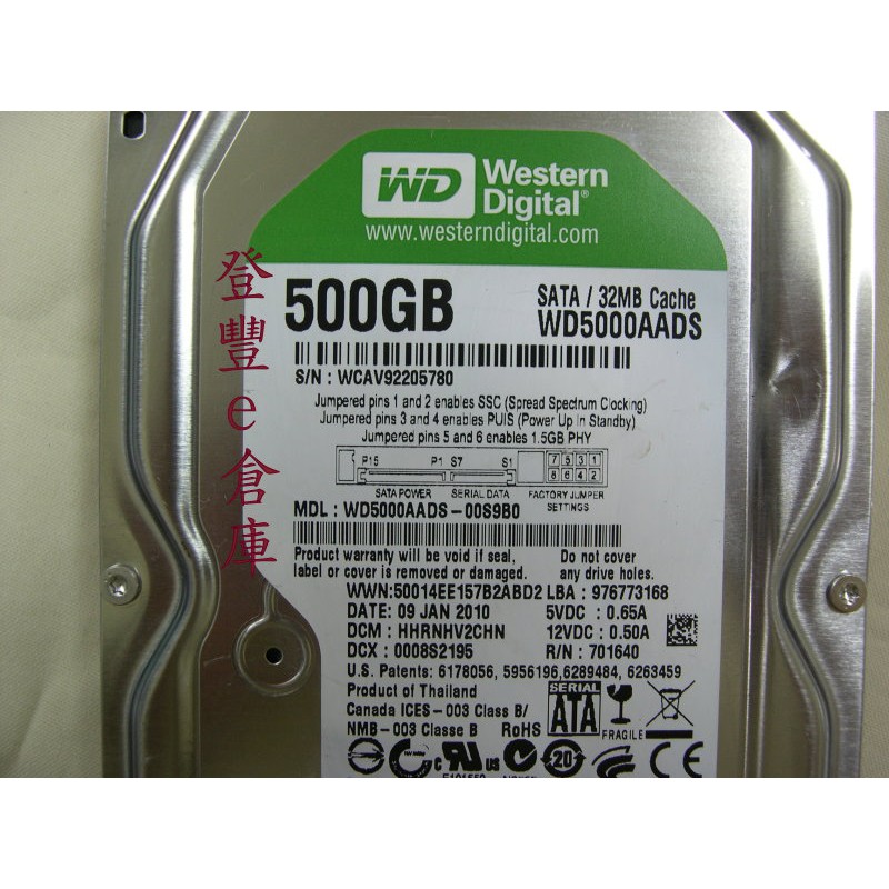 【登豐e倉庫】 TF35 WD5000AADS-00S9B0 500G SATA2 售價不同 | 蝦皮購物