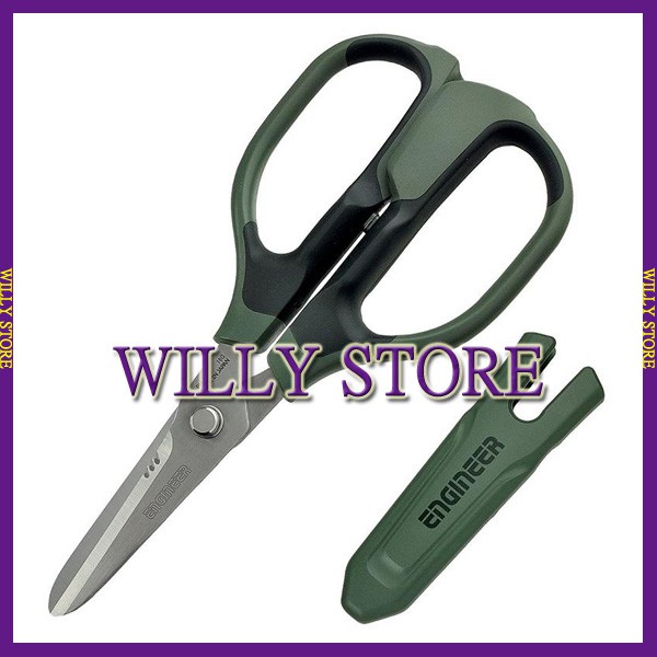 【WILLY STORE】日本Engineer EPH-57 PH-57 多功能剪刀(附鋸齒) 紋形鋸齒可剪切 | 蝦皮購物