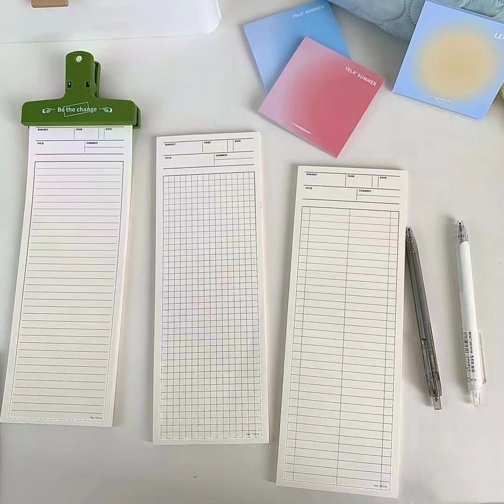 Ohaya丨 ins 50 張 B5half 便簽本 便條紙 長款待辦事項 記事本 備忘錄 清單筆記本 文具 | 蝦皮購物