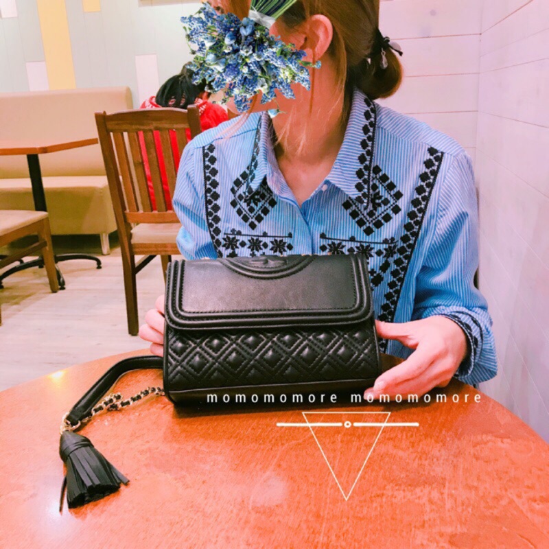 美國tb🇺🇸TB Fleming系列 菱格壓紋流蘇羊皮鏈包 | 蝦皮購物