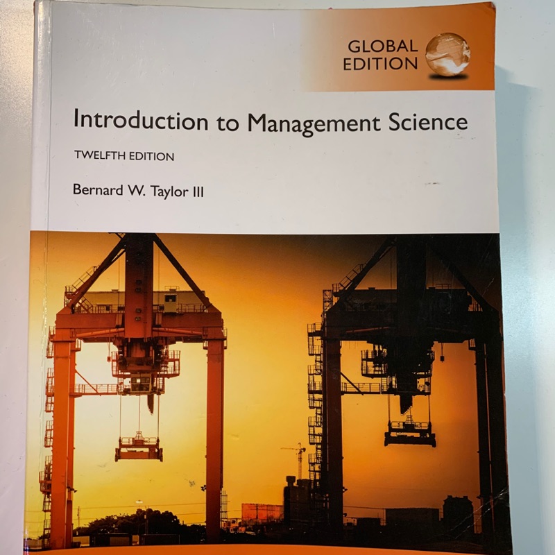 Introduction to management science Bernard W.Taylor lll管理數學 | 蝦皮購物