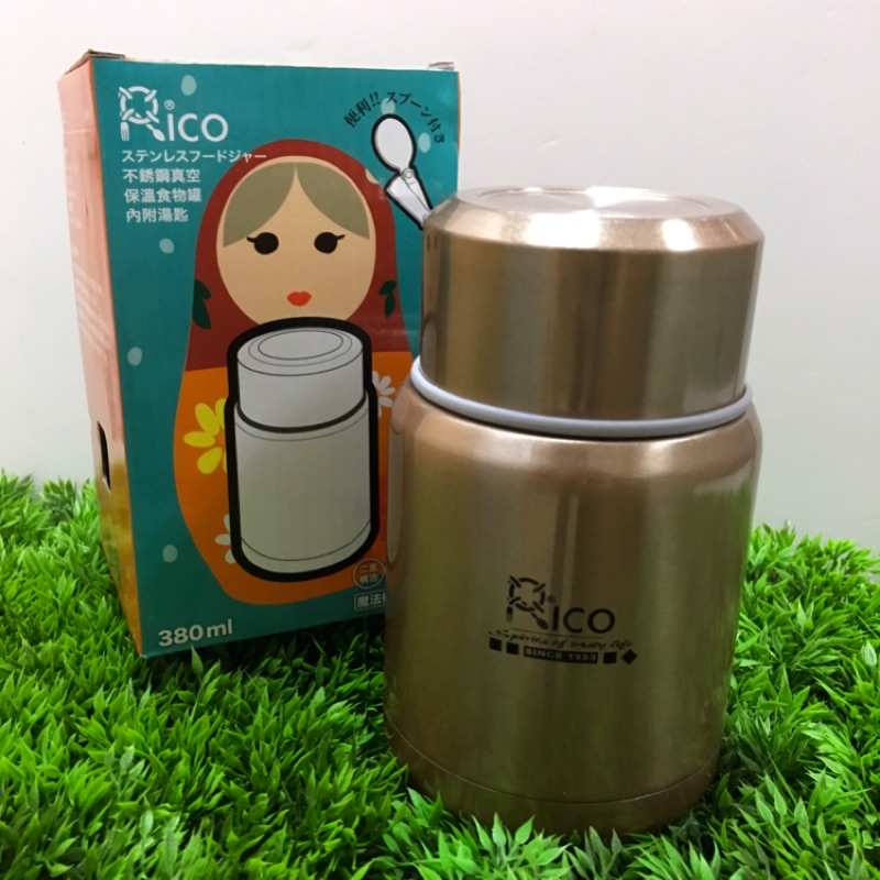 【RICO 瑞可】380ml 304真空保溫燜燒杯食物罐(金色） | 蝦皮購物