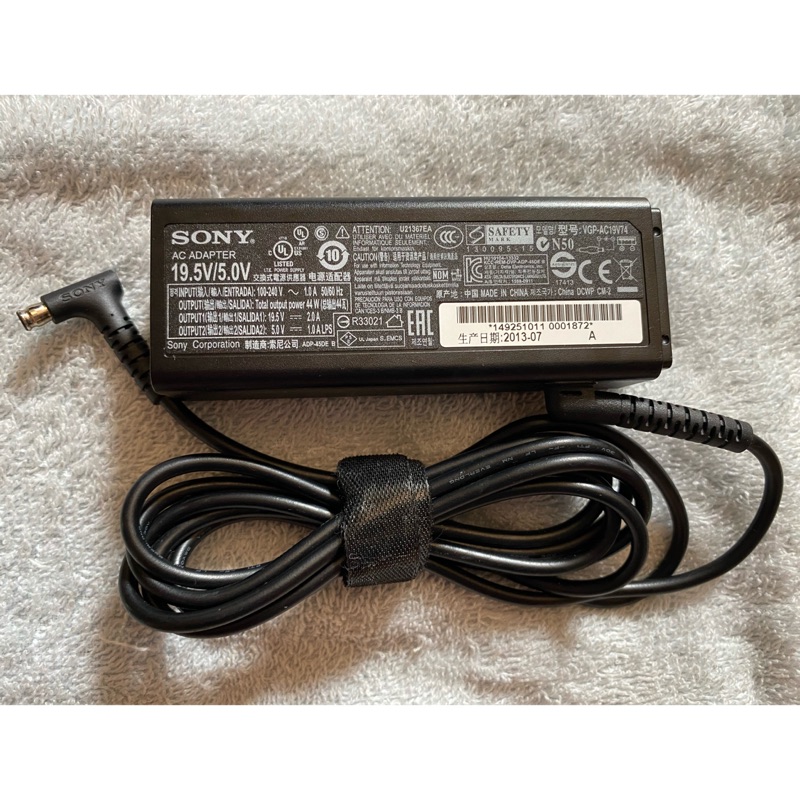 SONY 索尼 NB 筆電 電源供應器 變壓器 充電器 19.5V/2.0A + 5.0V/1A USB二手良品附電源線 | 蝦皮購物