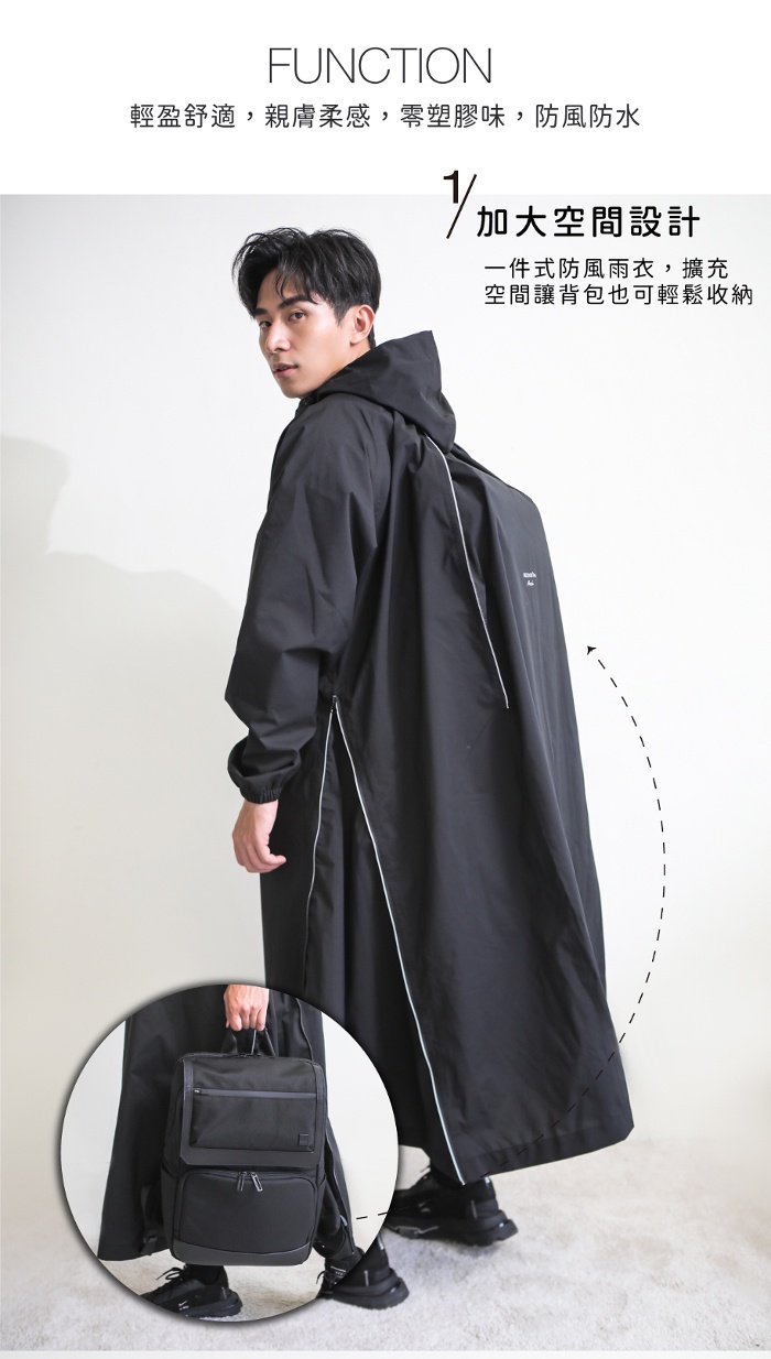 【MECOVER PRO】韓系輕量連帽防風機能雨衣 後背擴充 快速穿脫不粘膩 防潑水設計 速乾 防臭 口袋擴充 口袋收納 | 蝦皮購物