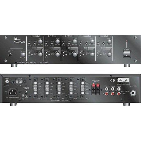 【昌明視聽】PA TECH QSM-6505A 5分區工程音響主機 適用場合：各級學校教室、補習班教室、幼稚園 | 蝦皮購物