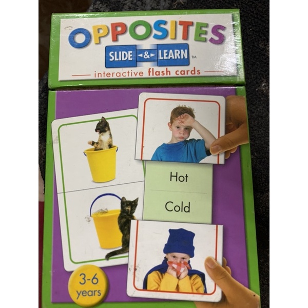 Interactive flash card-opposite 3-6歲英文相反詞字卡 | 蝦皮購物