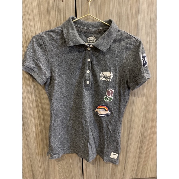 [二手]台灣購入正版ROOTS貼布Polo衫 | 蝦皮購物