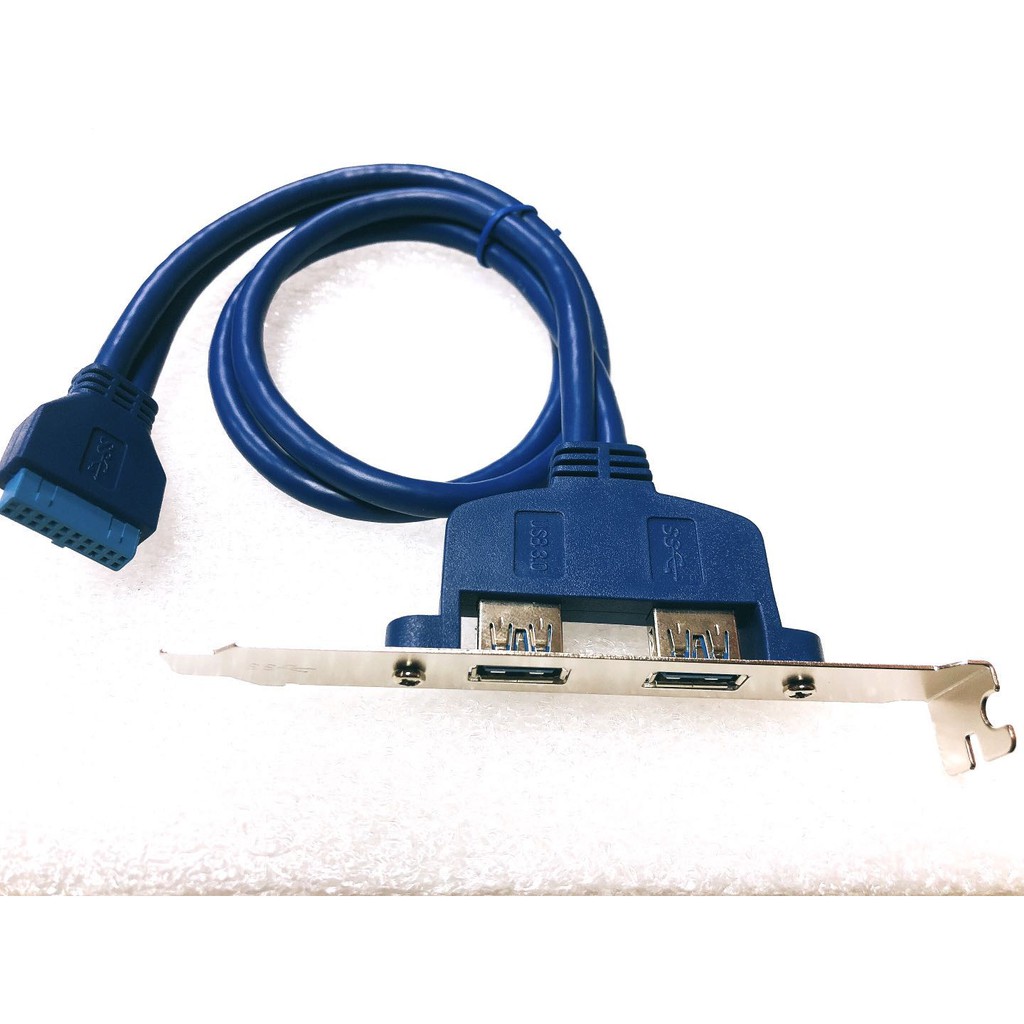 U3-066-2P 20pin轉雙USB母線 USB3.0轉接線 機殼轉接線 主機板轉接線 USB19針轉接線 帶擋板 | 蝦皮購物