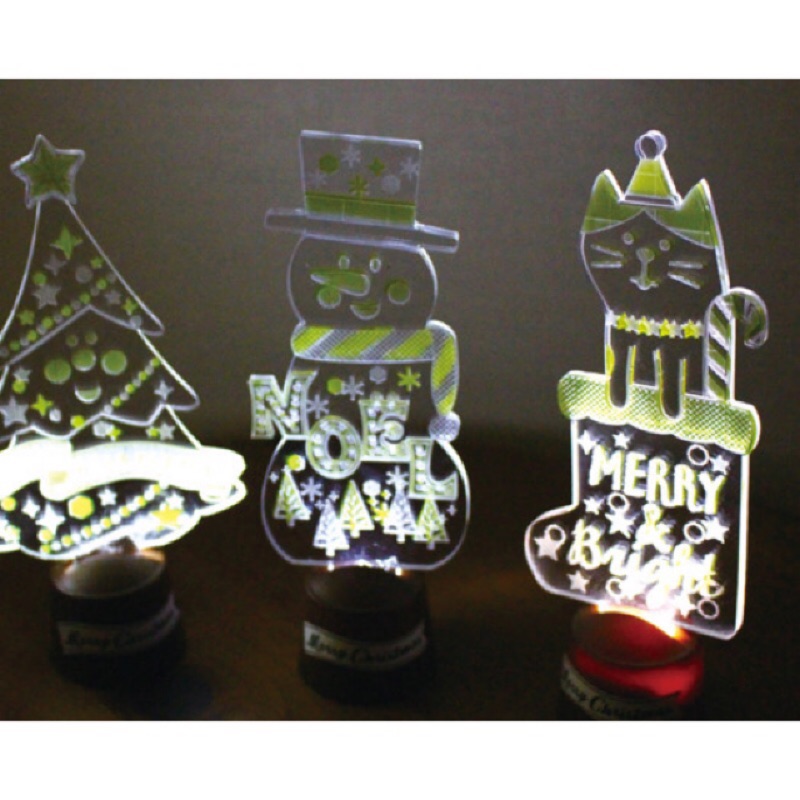 日本DECOLE concombre系列LED夜燈 聖誕樹 雪人 貓咪 | 蝦皮購物