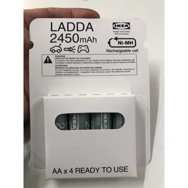 IKEA LADDA 充電電池4號AAA 3號AA 電池 日本製造 遙控器點讀筆嬰幼兒玩具電動玩具適用 | 蝦皮購物