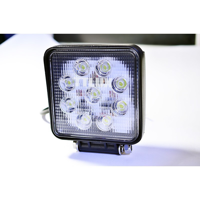 【輝旺汽車精品百貨】 LED 12V 24V 方型 27W 白光 工作燈 霧燈 探照燈 投射燈 堆高機 大貨車 賠售價 | 蝦皮購物