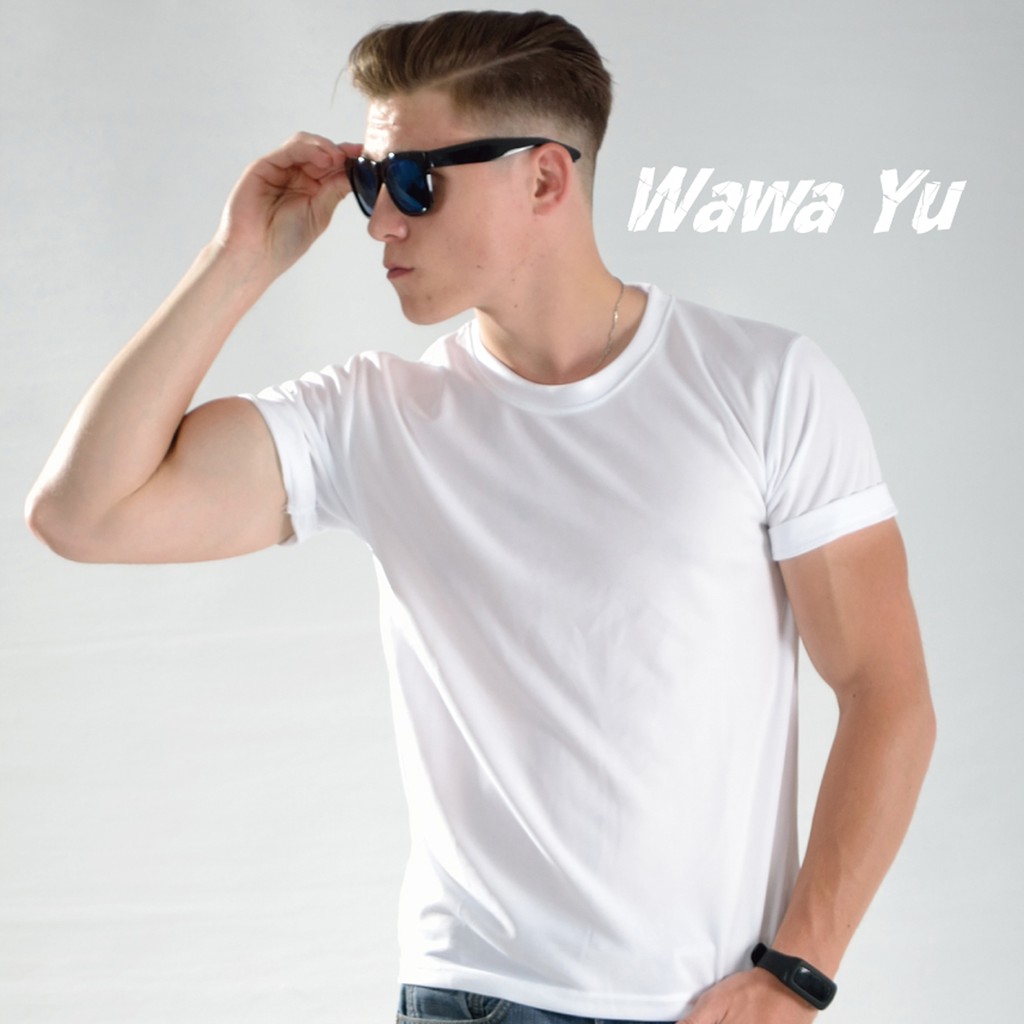 Wawa Yu 素色T恤-吸溼排汗-白色-男版 (尺碼XS-3XL) | 蝦皮購物
