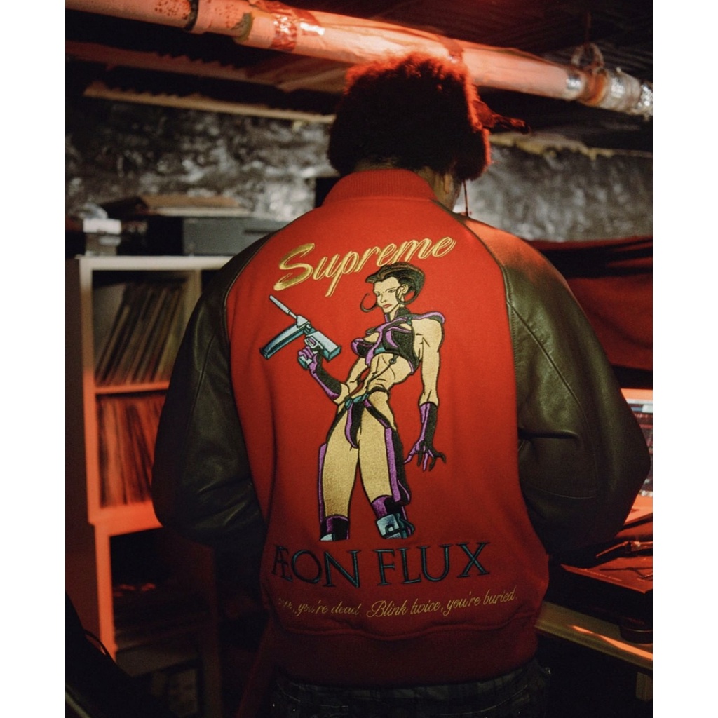 【紐約范特西】預購 SUPREME SS22 Aeon Flux Varsity Jacket | 蝦皮購物
