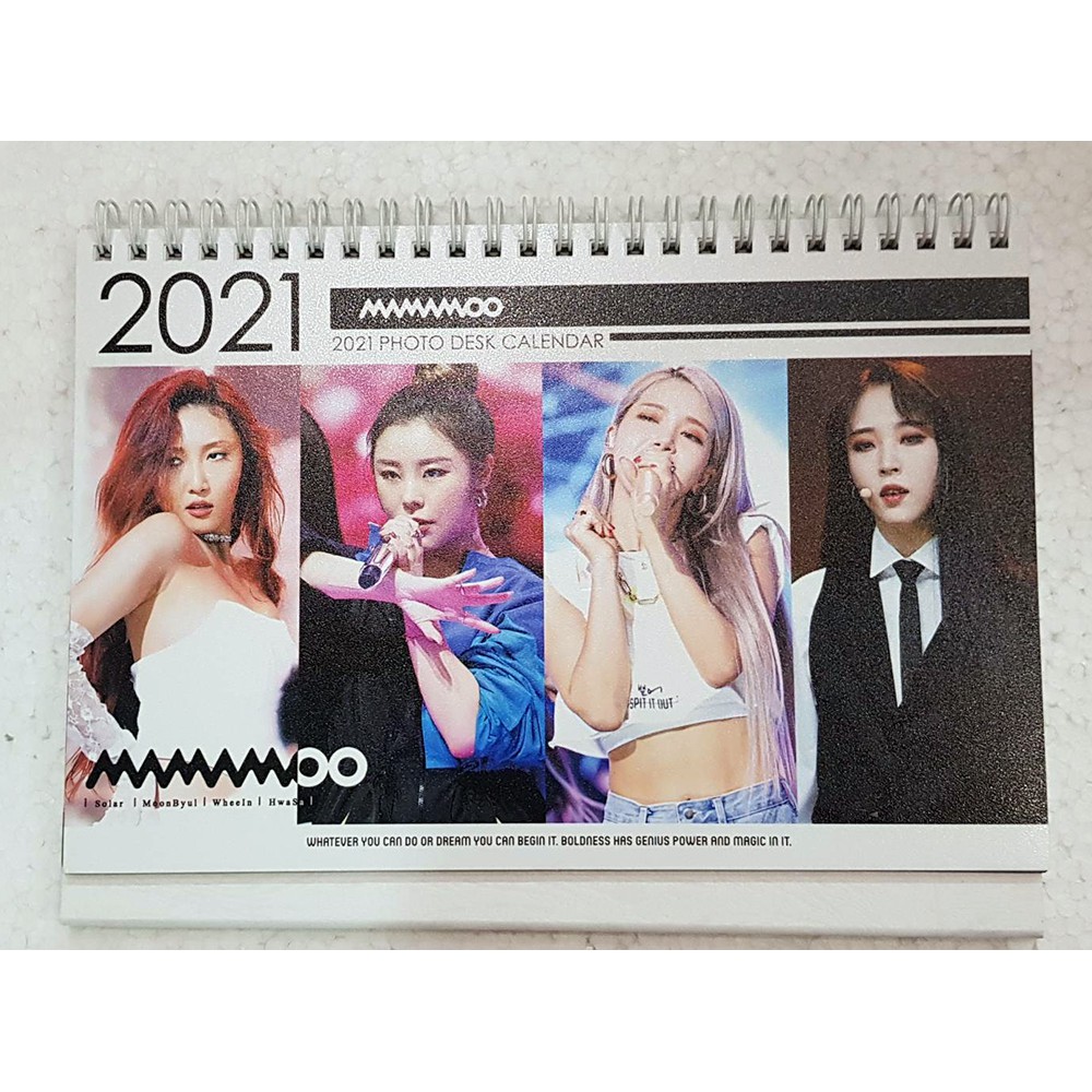 Kpop MAMAMOO 2021 Desk Calendar Solar Hwasa Wheein Moonbyul | 蝦皮購物