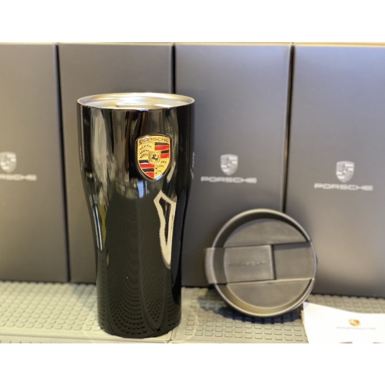 【原廠精品專賣】PORSCHE 保時捷黑色不鏽鋼保溫杯 隨行杯 WAP0500630H | 蝦皮購物