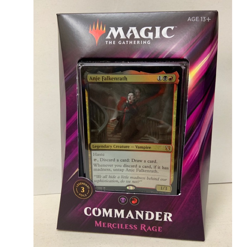 MTG 2019 指揮官 COMMANDER MERCILESS RAGE（贈骰子+收納盒）適用 收藏 | 蝦皮購物