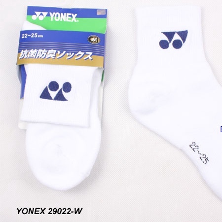（羽球世家）Yonex 厚款 19022 羽球襪 25-28cm 中筒襪款 YY白底丈青logo 基本款網羽襪 抗菌紗 | 蝦皮購物