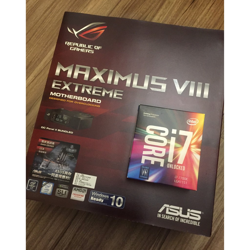 華碩 ASUS ROG Maximus VIII EXTREME Z170 + INTEL I7 7700K | 蝦皮購物